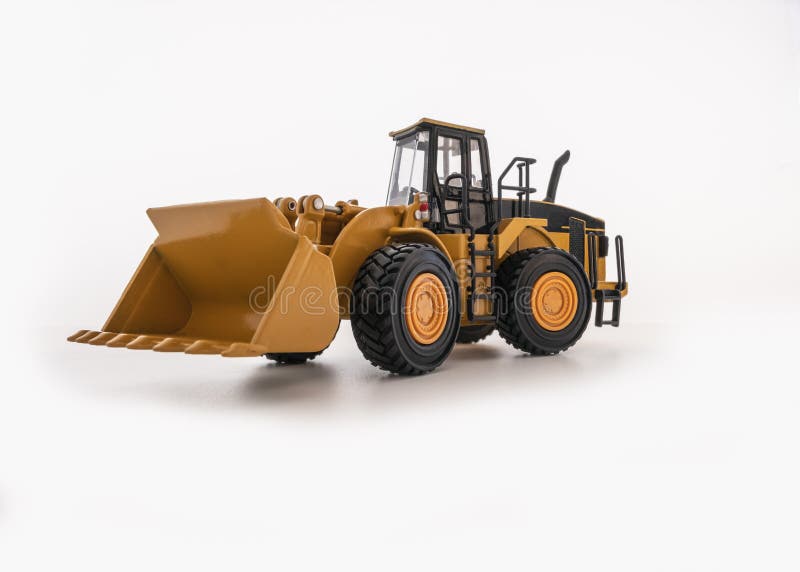 Yellow wheel loader model stock image. Image of dozer - 145725479