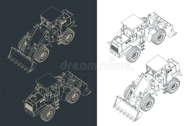 Heavy loader drawings stock vector. Illustration of dozer - 172157591