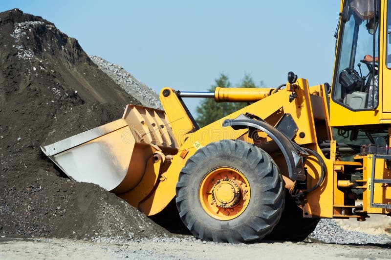 Wheel Loader Excavator Isolated Stock Photo - Image of mover, bulldozer ...