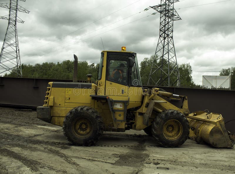 Wheel loader machine stock photo. Image of loading, tractor - 56003170