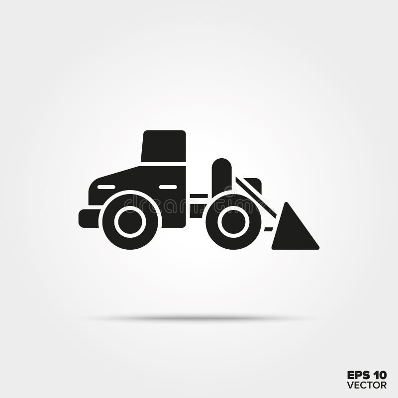 Wheel loader vector icon stock vector. Illustration of industrial ...