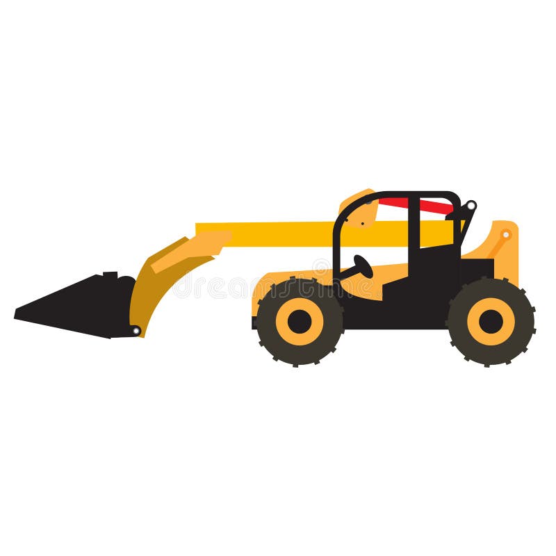 Wheel loader vehicle icon stock vector. Illustration of power - 102178589