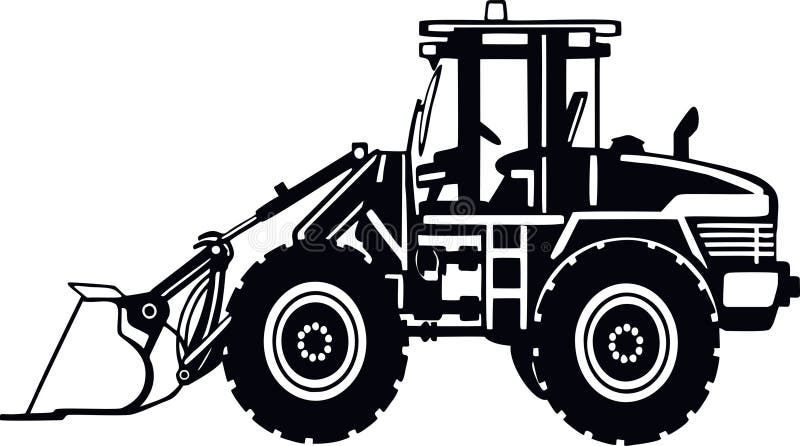 Wheel Loader - Isolated on White Background. Vector Illustration Stock ...