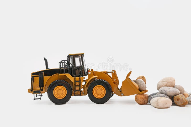 Wheel Loader on White Background Stock Photo - Image of design, loaders ...
