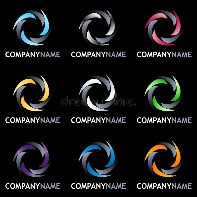 Wheel logo design set stock vector. Illustration of design - 21833024