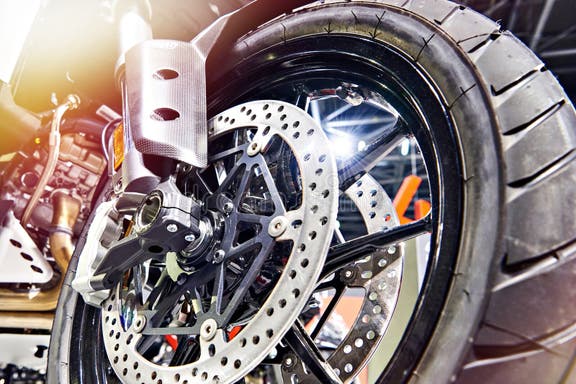 Wheel of motorcycle stock photo. Image of technology - 338491864