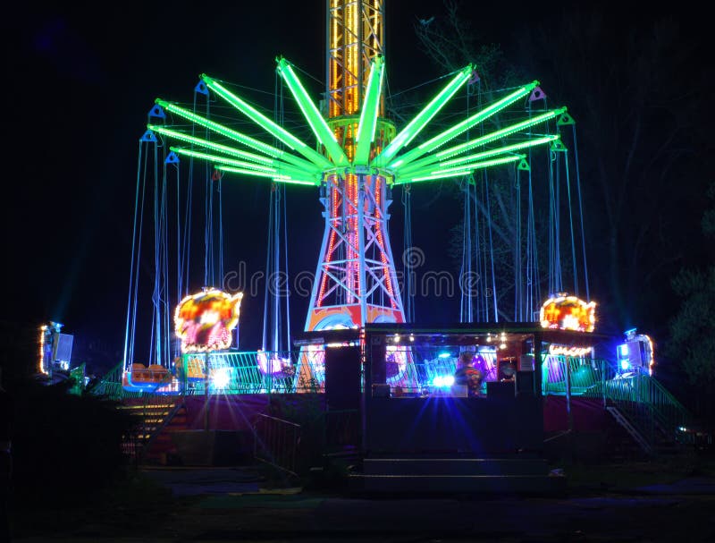 Wheel at night stock photo. Image of round, entertainment - 22293880