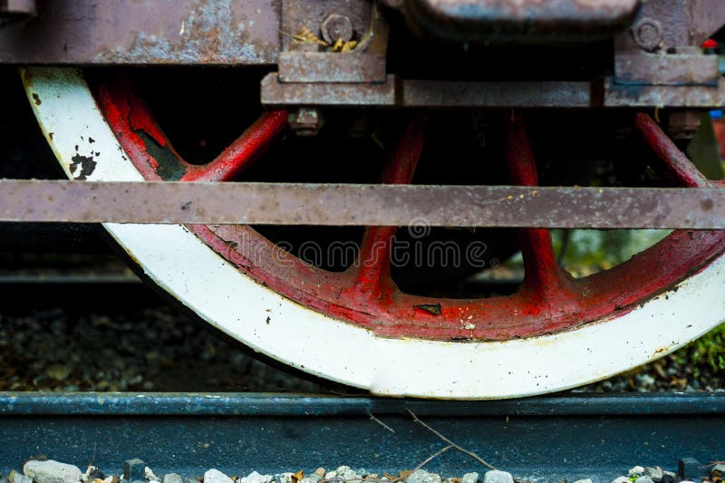 Wheel of an Old Historic Train on Rail Stock Image - Image of antique ...