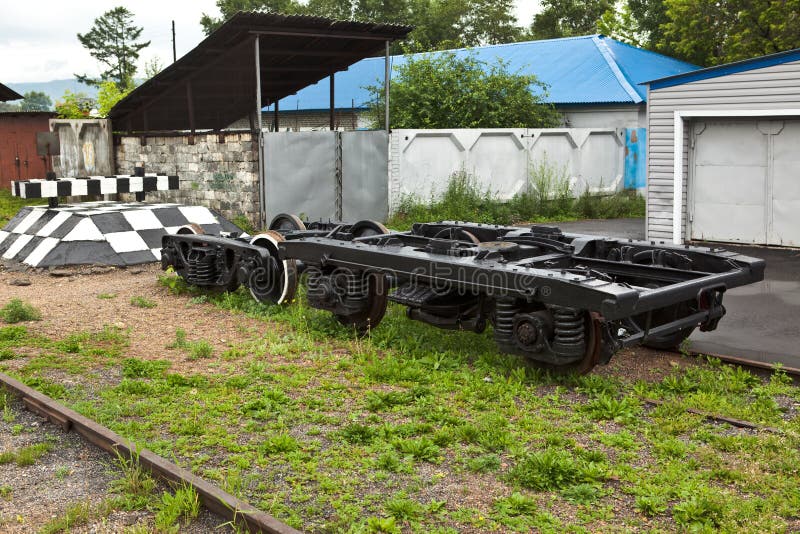 Wheel pair the railway car stock image. Image of track - 13066033