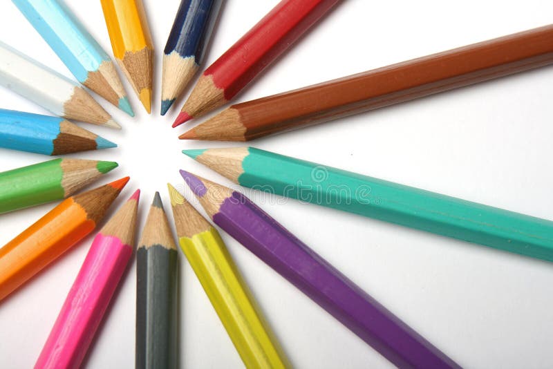 Wheel of pencils stock photo. Image of pencils, colorful - 5713504