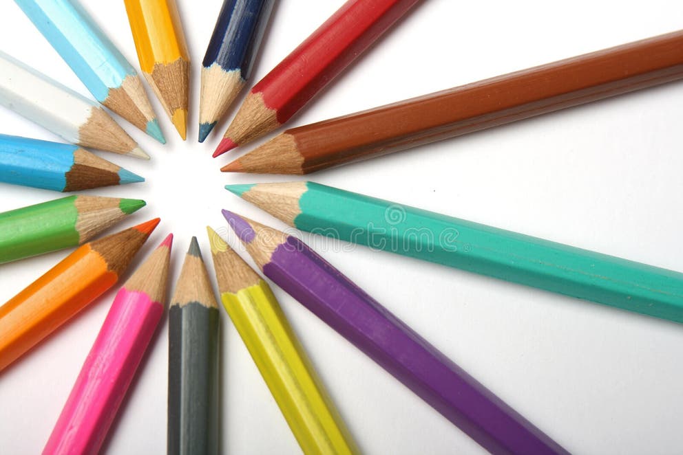 Wheel of pencils stock photo. Image of pencils, colorful - 5713504