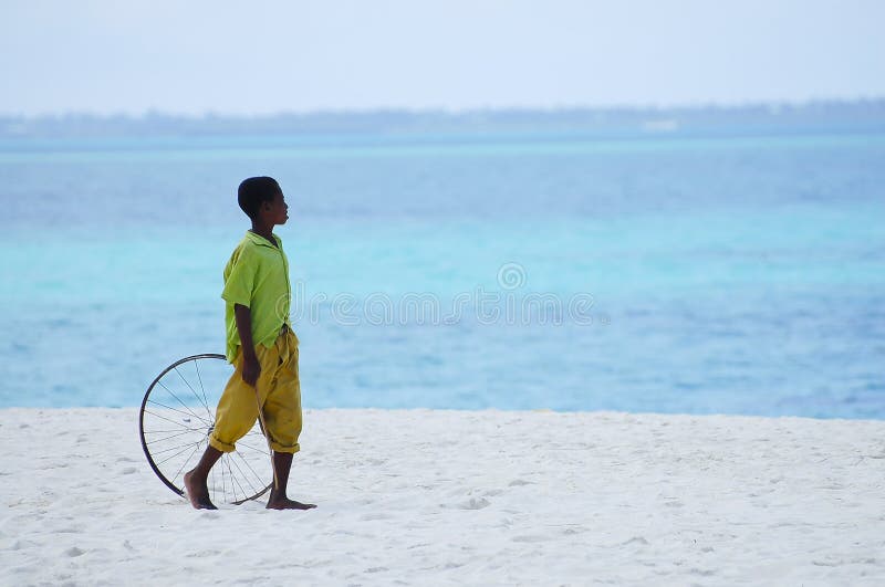 Wheel Play - Zanzibar - Tanzania Editorial Stock Photo - Image of green ...