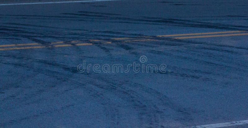 Car Wheel Print on the Road Stock Photo - Image of background, surface ...