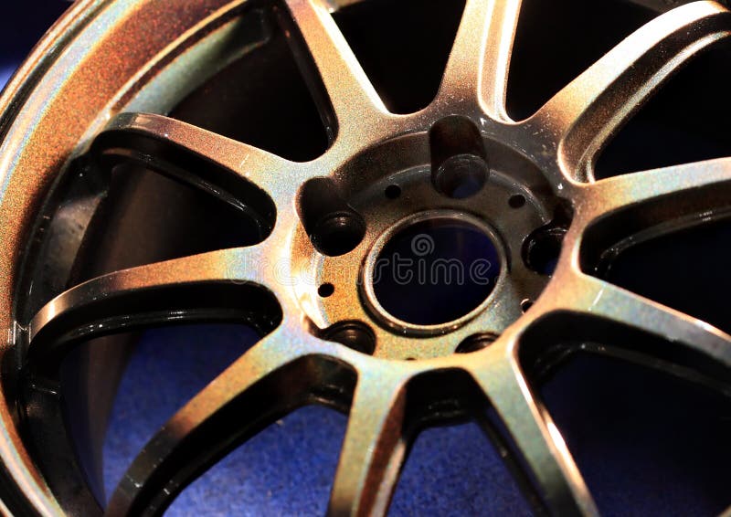 Titanium Chrome Car Rim Texture Isolated Stock Image - Image of ...