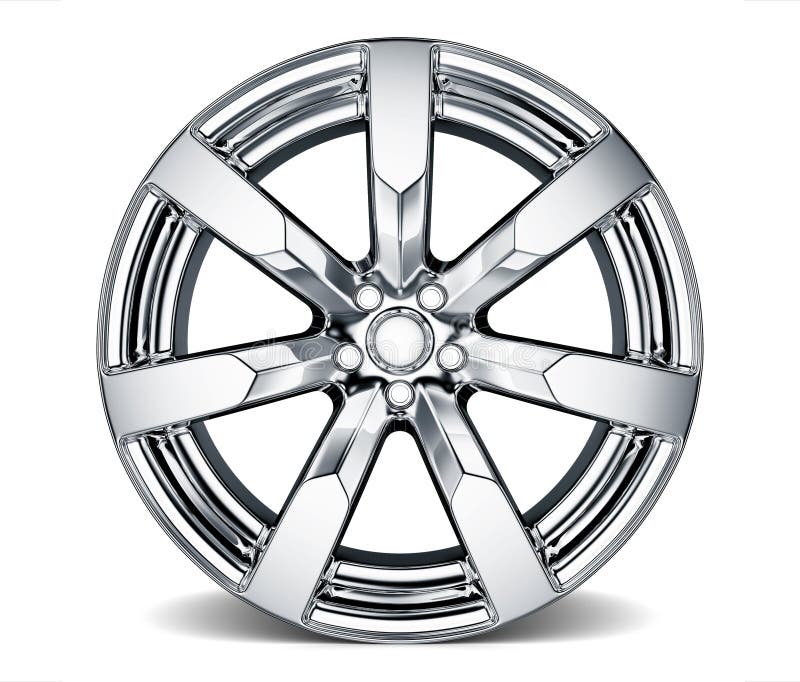 Wheel rim stock illustration. Illustration of chrome - 51190752