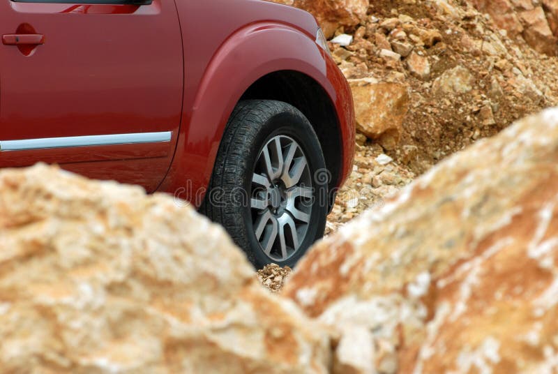 Wheel and rock stock photo. Image of repair, road, wheel - 31118802