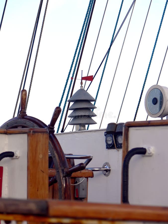 Wheel of a sailboat stock photo. Image of seafaring, marine - 4235856