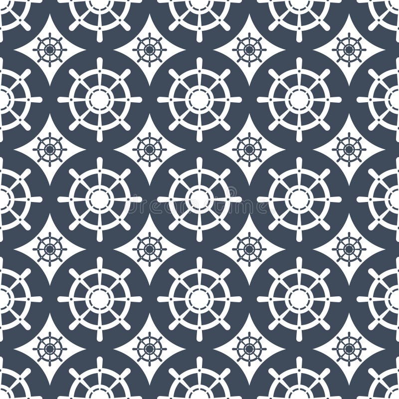 Wheel seamless pattern stock vector. Illustration of nautical - 74002831
