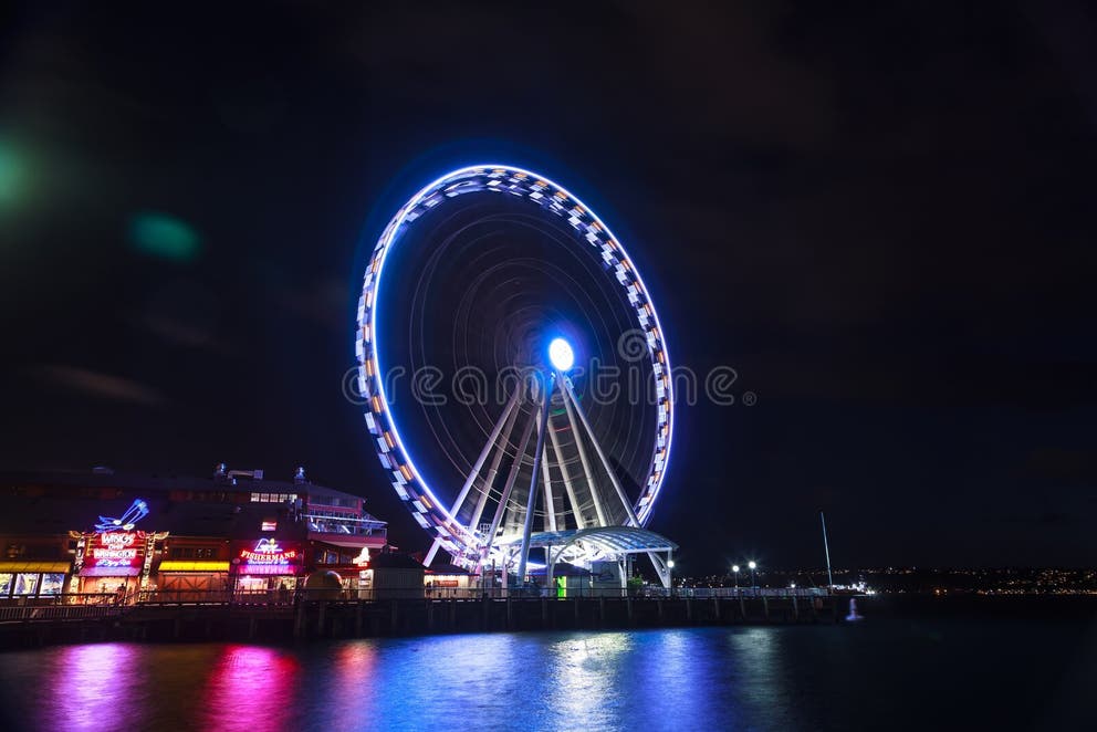Wheel of Seattle editorial stock photo. Image of wheel - 90229523