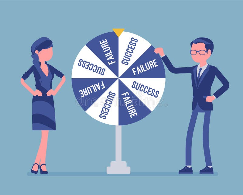 Wheel Selecting Random Changes of Failure or Success Stock Vector ...