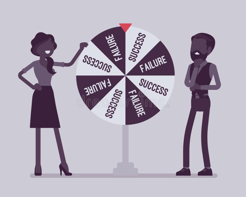 Wheel Selecting Random Changes of Failure or Success Stock Vector ...