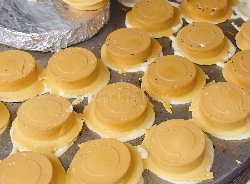 Wheel Shaped Cakes Closeup in Taiwan Stock Photo - Image of famous ...