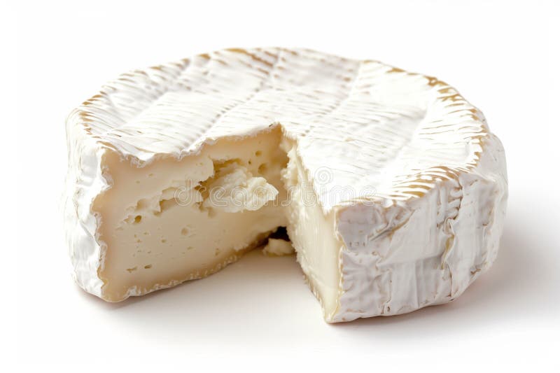 A Wheel of Soft Camembert Cheese with a Creamy Texture and White Mold ...