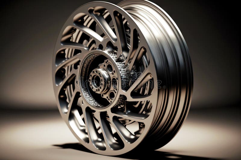 Wheel with Spring for Use in Car Assembly in Automotive Industry Stock ...