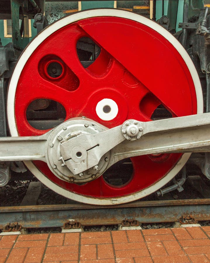 Wheel of steam train stock photo. Image of technical - 100320972