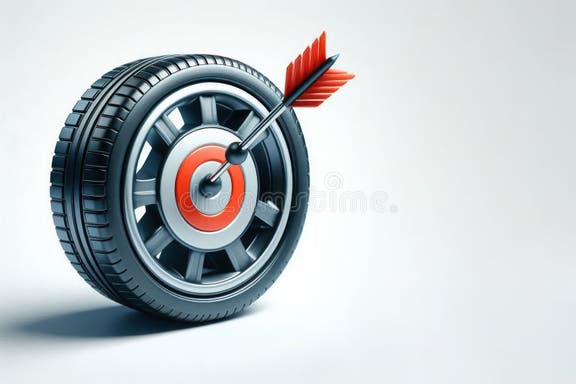 Wheel with a Target and an Arrow in the Center. Space for Text. Stock ...