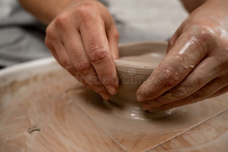 Wheel Throwing. Learning How To Model Clay into Different Shapes with ...