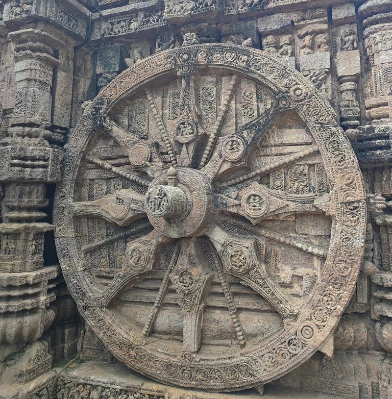 Wheel of Times at Konark Temple of Sun Stock Image - Image of konark ...