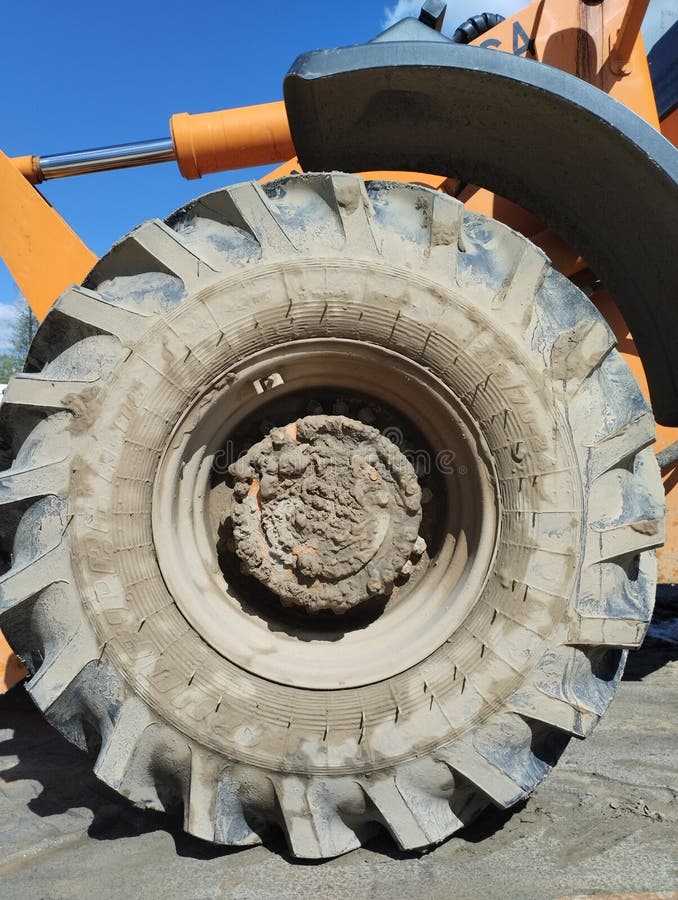 Wheel, tire, large truck stock photo. Image of dirty - 316027082