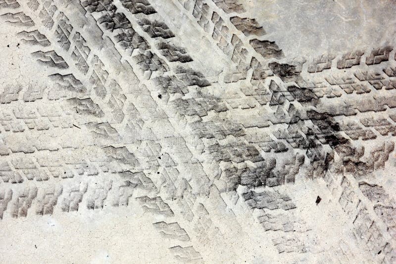 Wheel Traces on Cement Floor Stock Photo - Image of tire, track: 199550998