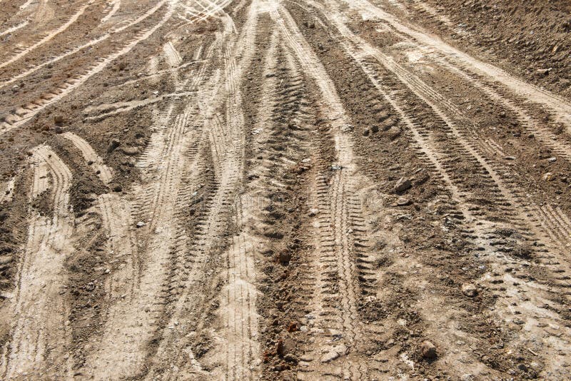 Wheel track on sand stock image. Image of dune, terrain - 62824931