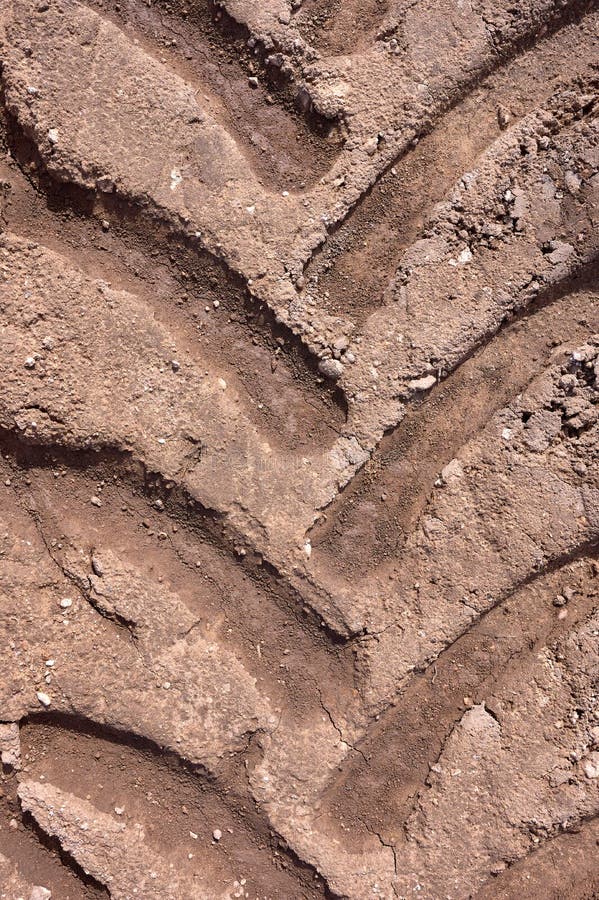 Wheel Track of a Tractor or Heavy Machinery Stock Image - Image of race ...