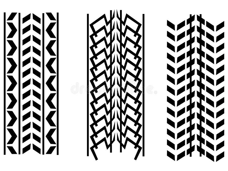 Tire Tracks, Trace of the Wheel Stock Vector - Illustration of paint ...