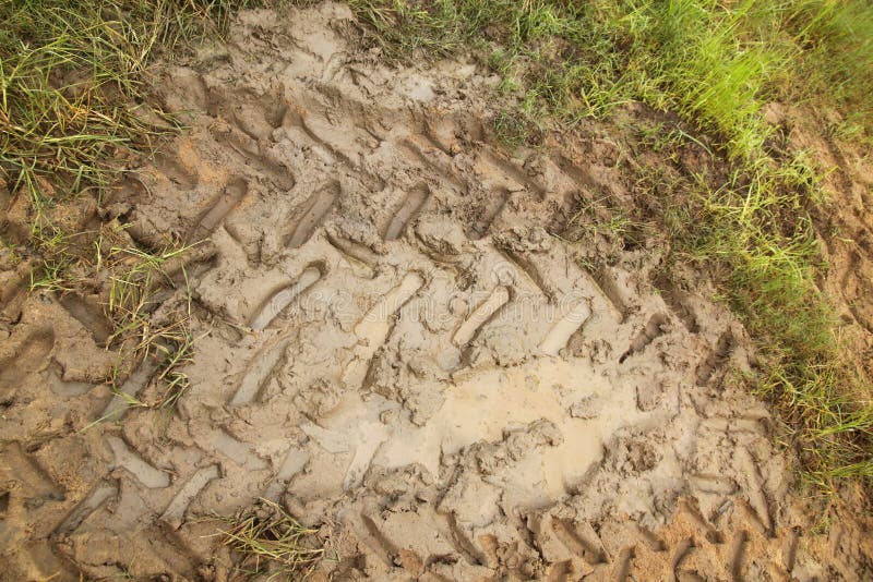 Wheel tracks. stock image. Image of dirt, pattern, road - 27359605