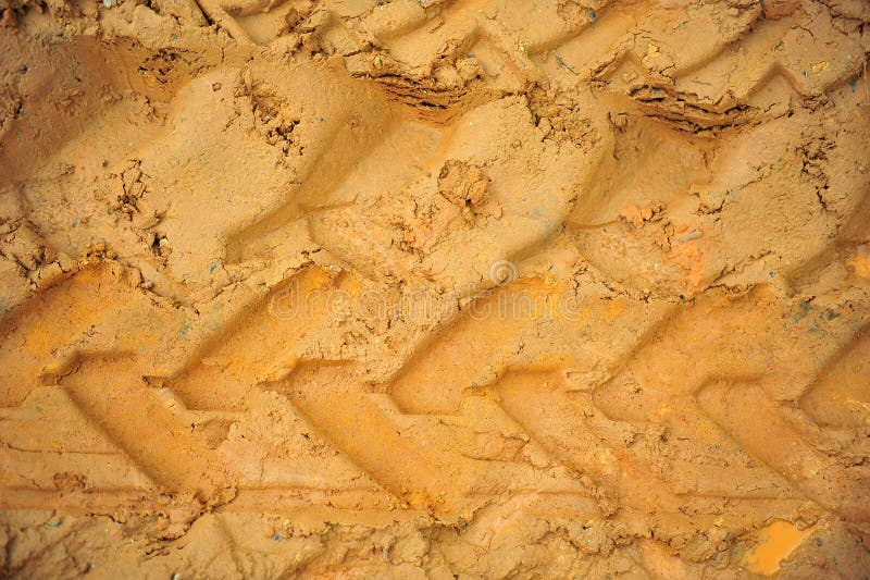 Car Wheel Tracks on the Ground Stock Photo - Image of pattern, sand ...