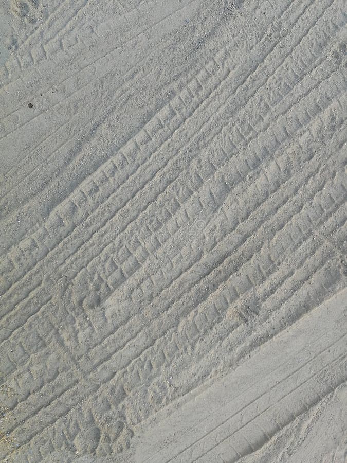 Top View of Wheel Tracks on the Sand Stock Image - Image of land, sand ...