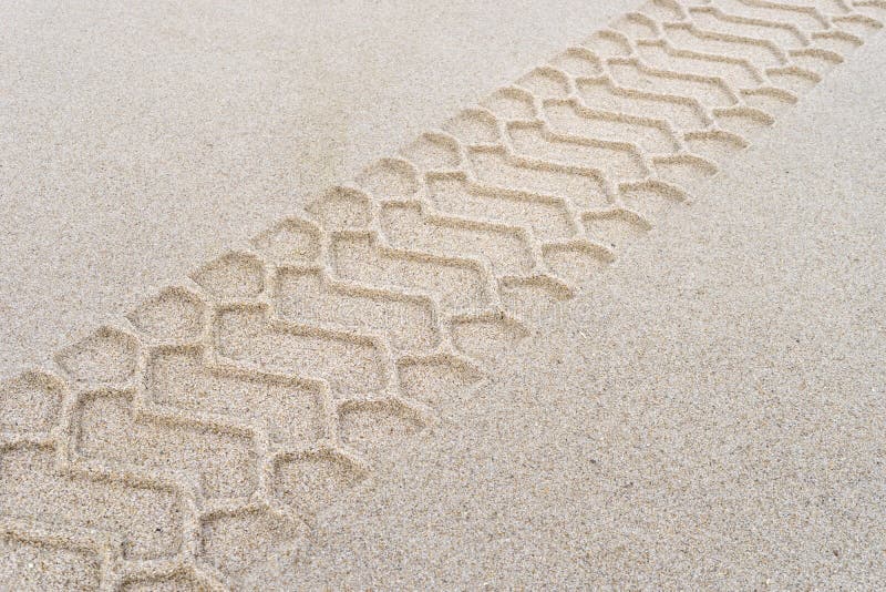 Wheel Tracks on the Sandy Beach Stock Image - Image of dump, material ...