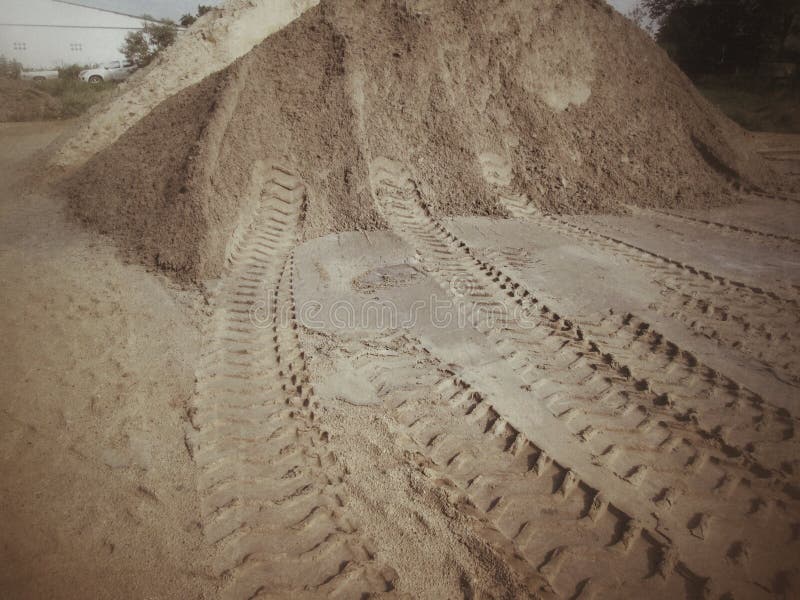 Wheel tracks stock photo. Image of sand, street, transport - 44995616