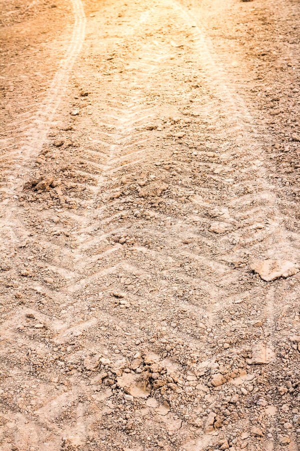 Wheel tracks on the soil. stock image. Image of race - 69396041