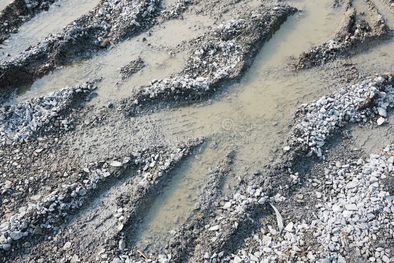 Wheel Tracks on Stone Floor Texture Stock Photo - Image of closeup ...