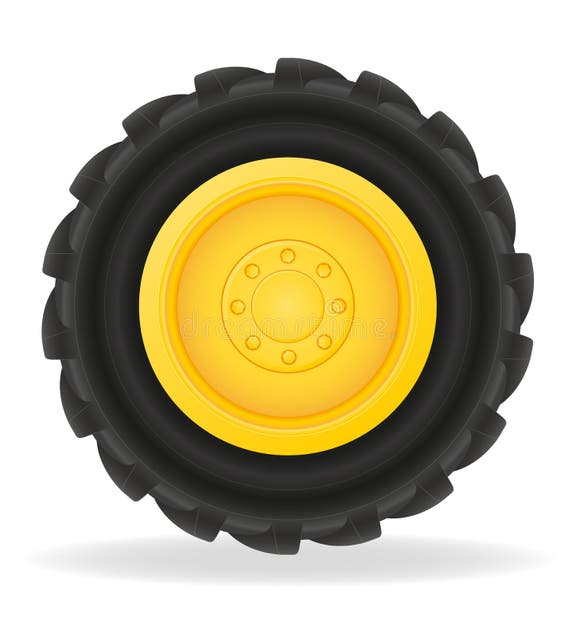 Wheel for Tractor Vector Illustration Stock Vector - Illustration of ...
