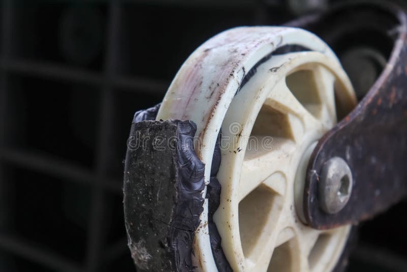 Wheel of Trolley are Broken Caused by Heavy Load Stock Image - Image of ...