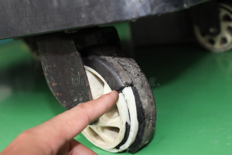Wheel of Trolley are Broken Caused by Heavy Load Stock Image - Image of ...