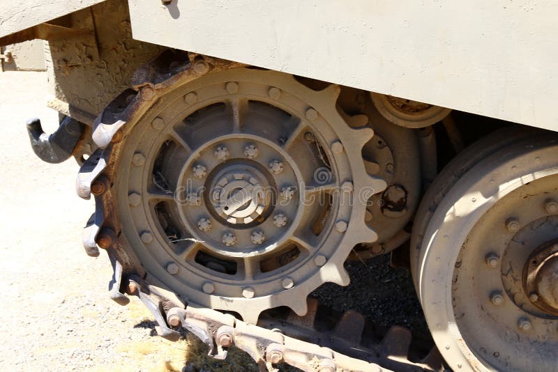 The Wheel is Used in the Tracks of a Battle Tank Stock Image - Image of ...