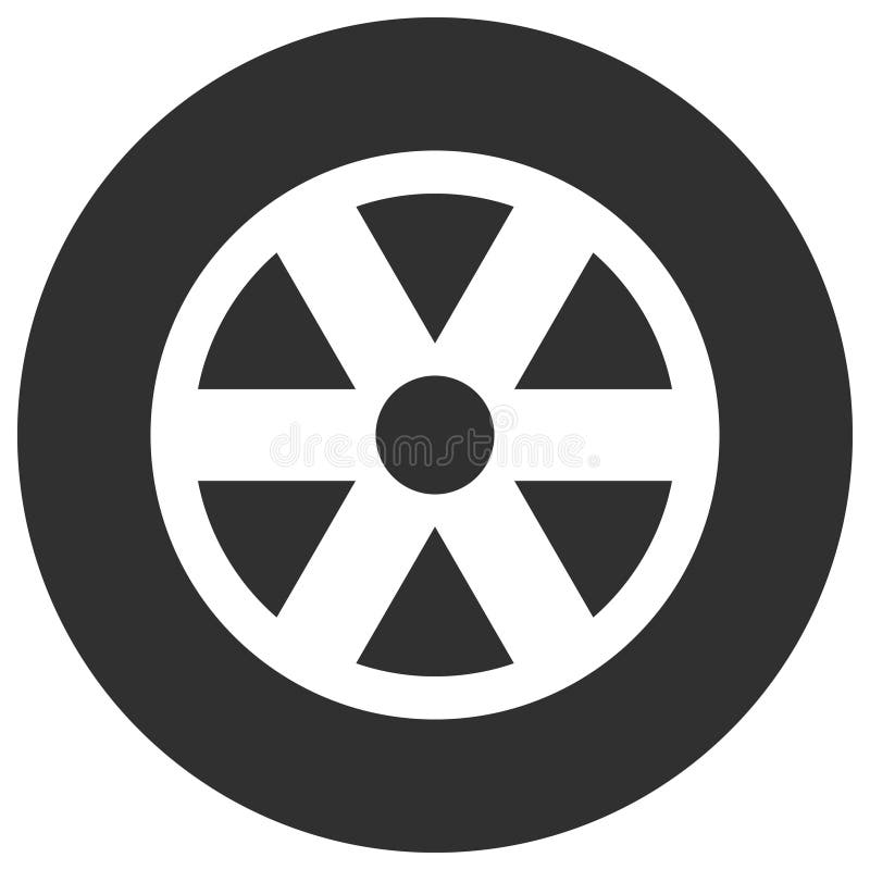 Wheel Vector Icon Flat Illustration Stock Vector - Illustration of ...