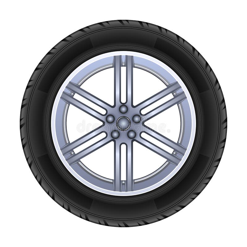 Wheel Car Vector Icon.Cartoon Vector Icon Isolated on White Background ...